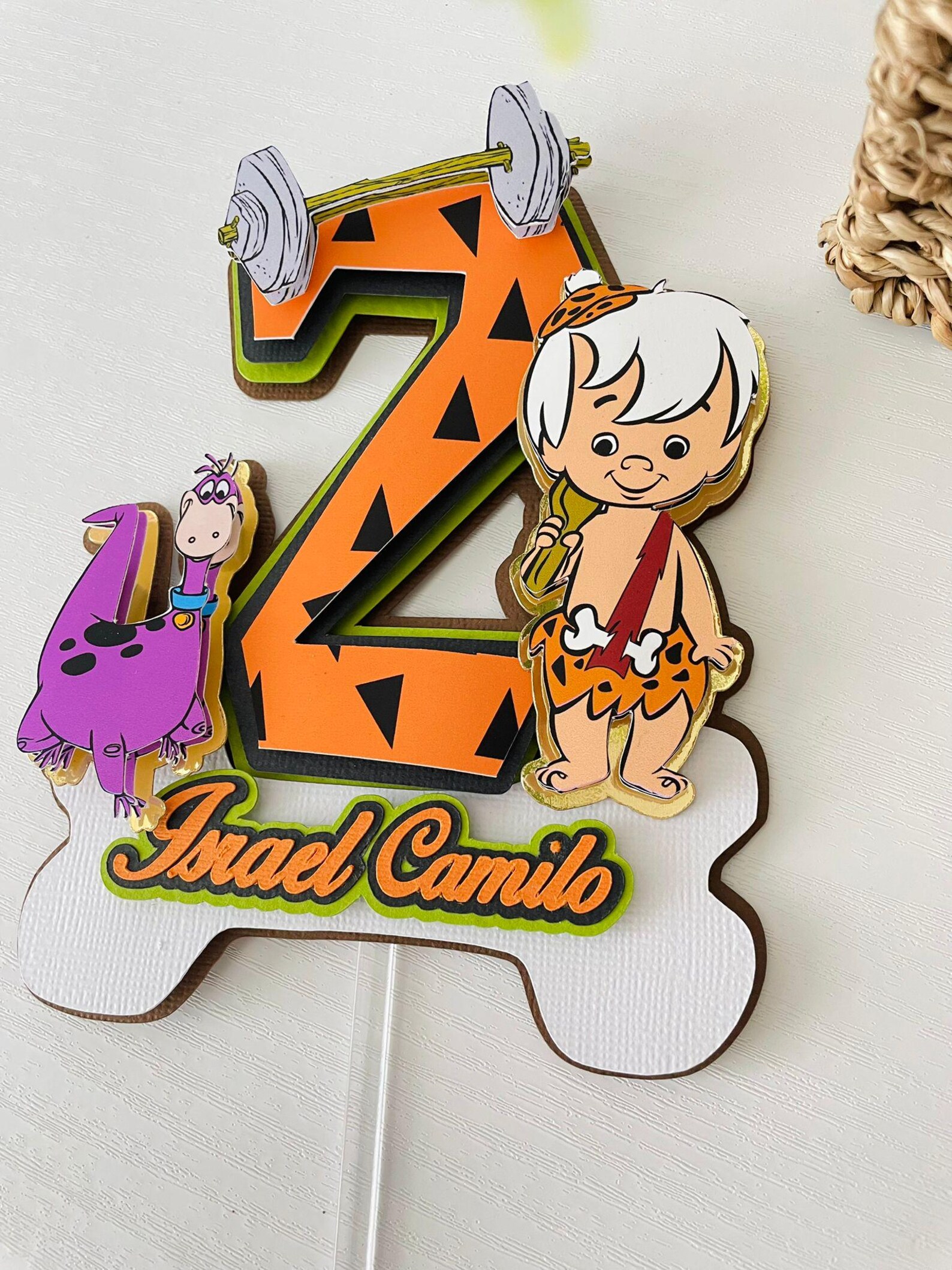 Bam Bam Flintstone Cake Topper/bam Bam Birthday/bam Bam Flintstones ...