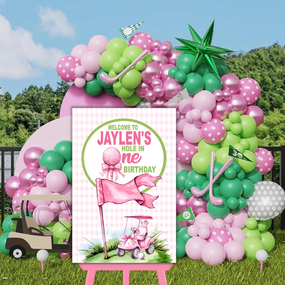 Hole in ONE Girl Golf Welcome Sign Printed Foam Core 24x36 Sign - Etsy