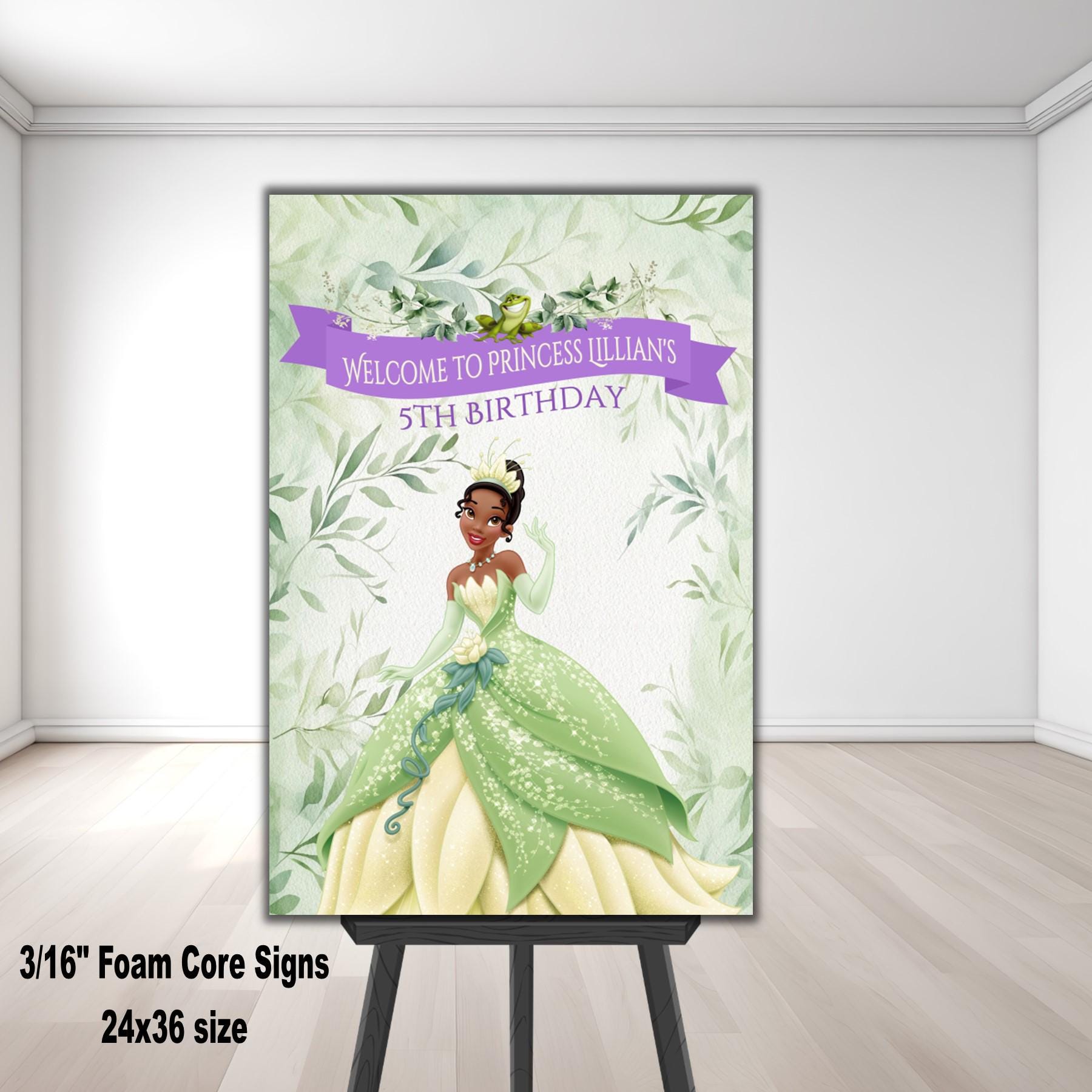 Princess Tiana Welcome Sign Printed Foam Core 24x36 Sign - Etsy