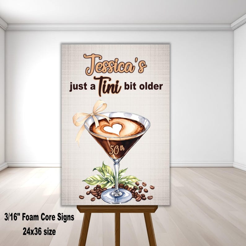 It's Tini Time Welcome Sign Printed Foam Core 24x36 Sign - Etsy