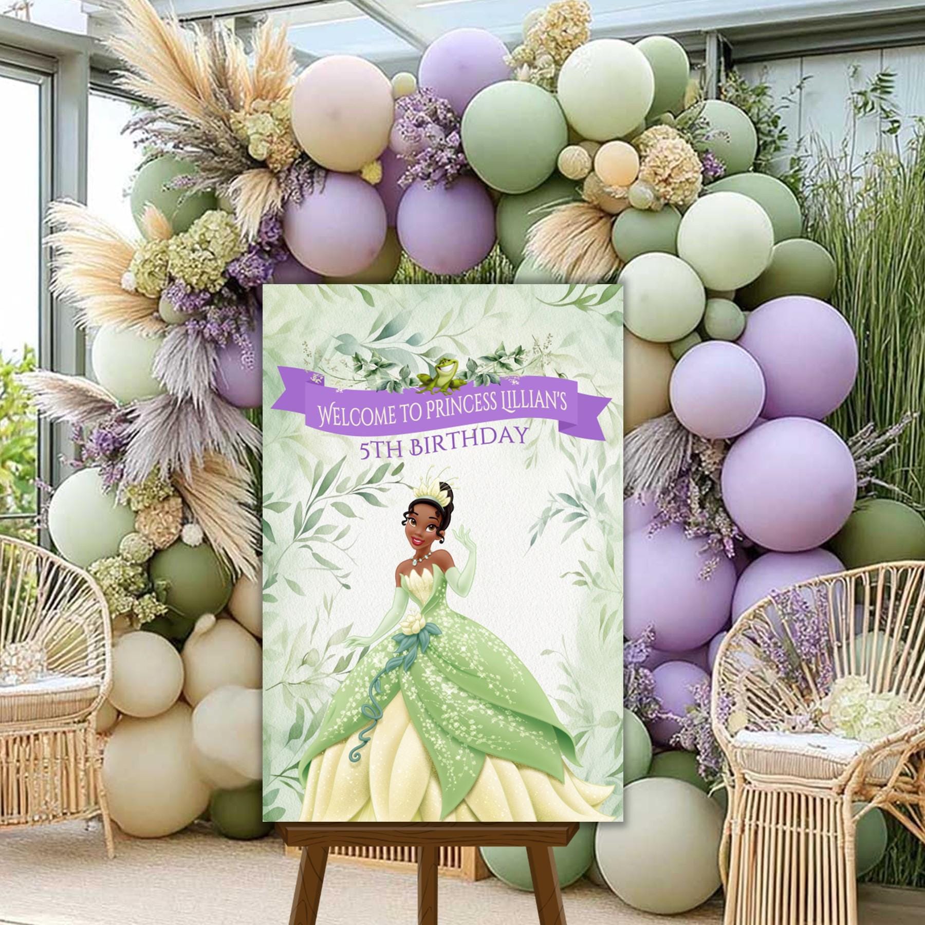 Princess Tiana Welcome Sign Printed Foam Core 24x36 Sign - Etsy