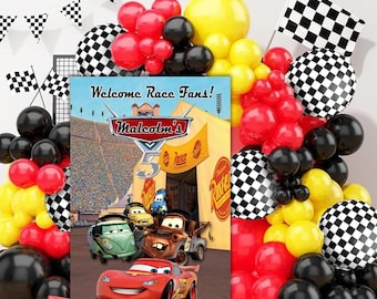 Racing Cars Welcome Sign Printed Foam Core 24x36 Sign - Etsy