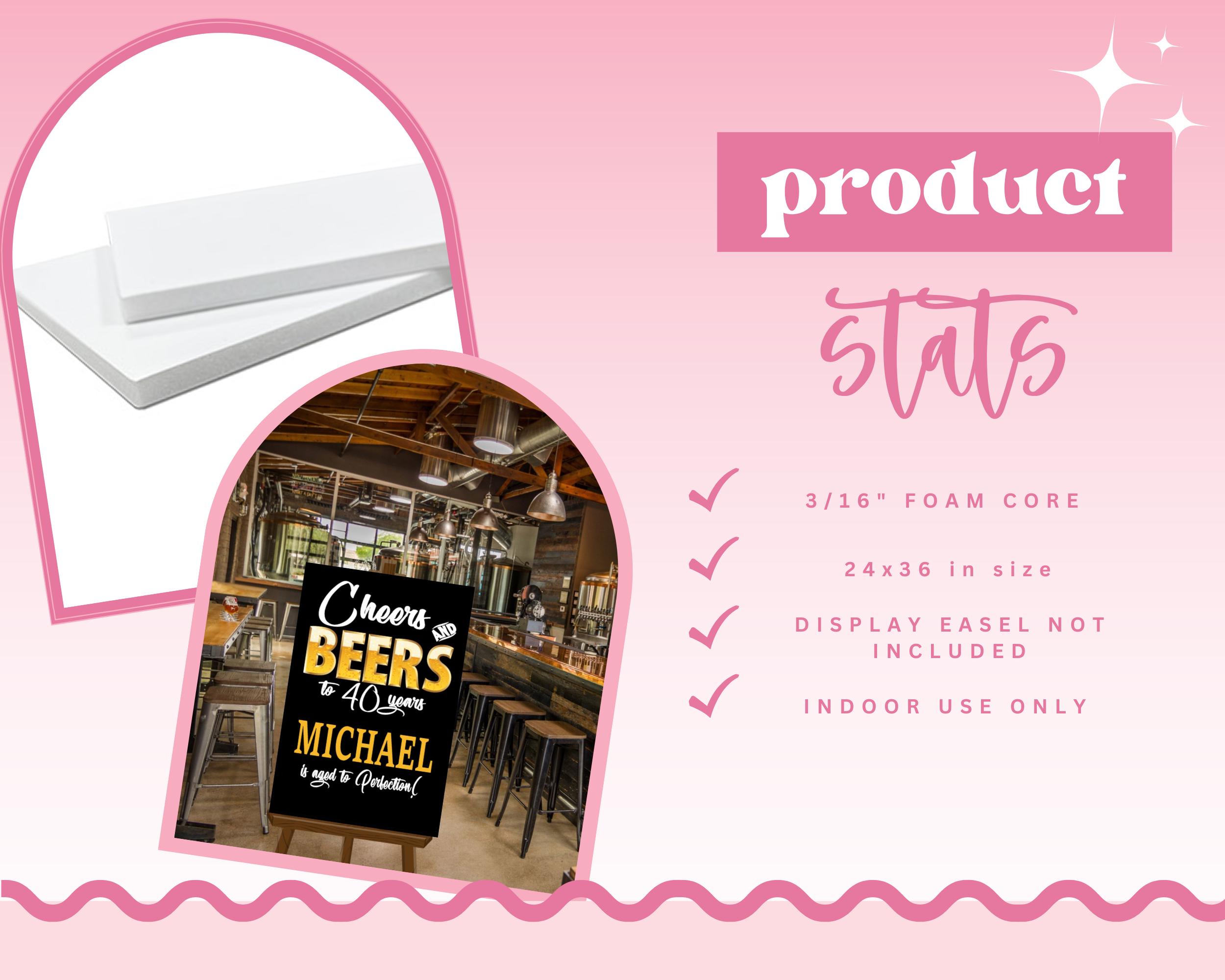 Stitch or Angel Gender Reveal Welcome Sign Printed Foam Core 24x36 Sign ...