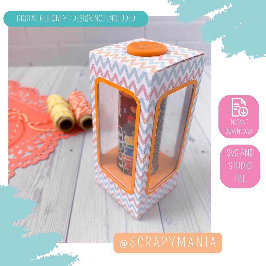 MM Tube 30 Gr Box Template, M and M Box Cut File, Candy Box, SVG and ...