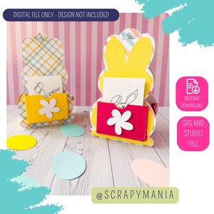 Easter Bunny-shaped Box Template With Crayons and Chocolate Egg Holder ...