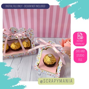 Chocolate Holder Box Template KIT, Chocolate Box Gift, Valentine's Day ...