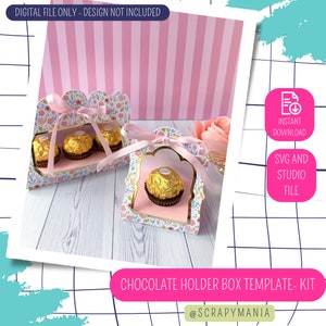 Chocolate Holder Box Template KIT, Chocolate Box Gift, Valentine's Day ...