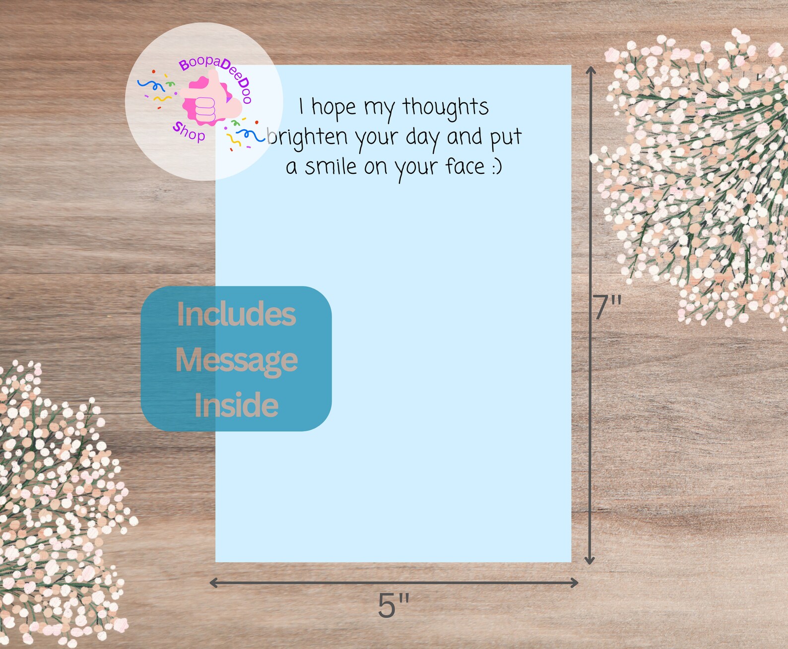 Just Because Card Get Well Soon Card Feel Better Card Thinking of You ...