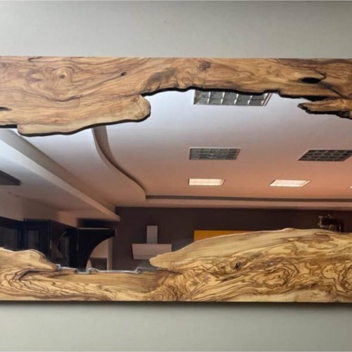 Hollow Log Rustic Mirror Live Edge | Etsy