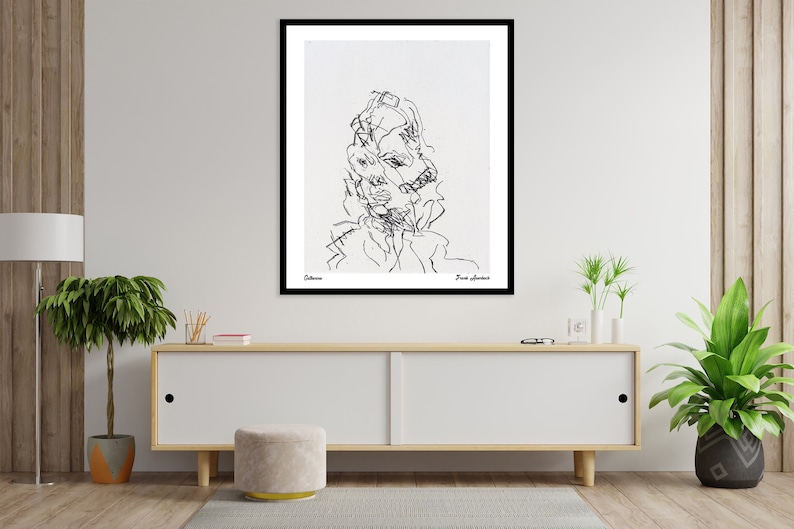 Mid Century Modern Line Art Print: Abstract Portrait Wall Decor - Etsy