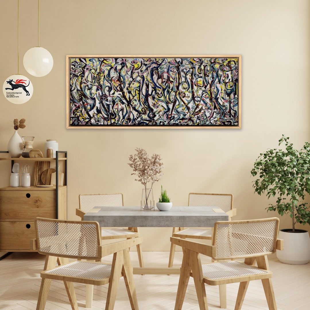 Framed, Ready to Hang, Jackson Pollock, Mural 1943, Framed Abstract ...