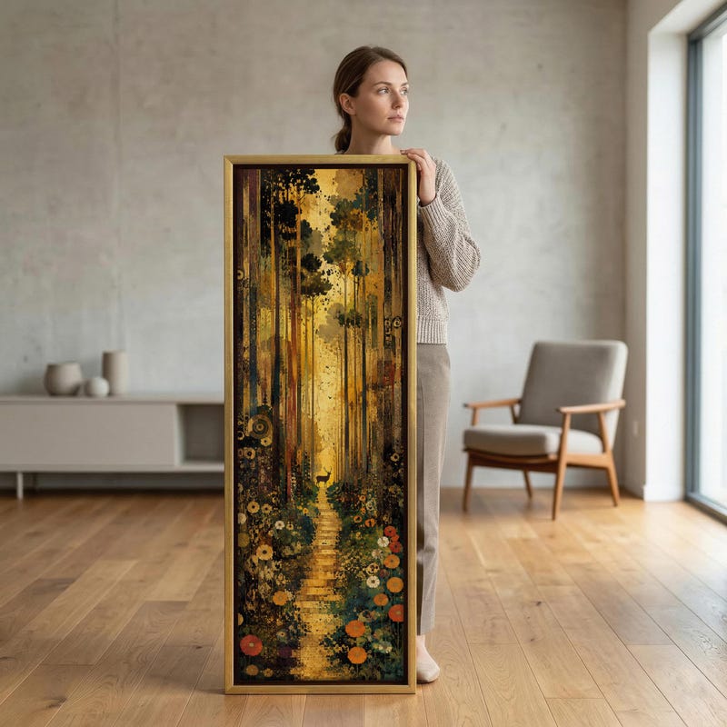 Klimt Narrow Art - Etsy