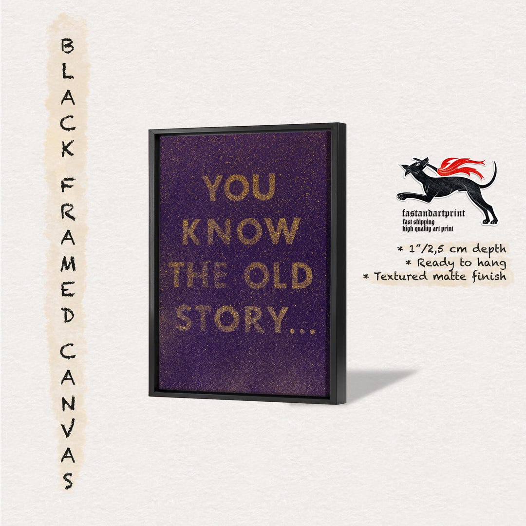 Enigmatic Typography Canvas, Cosmic Quote Art, Stippled Text Fine Art ...