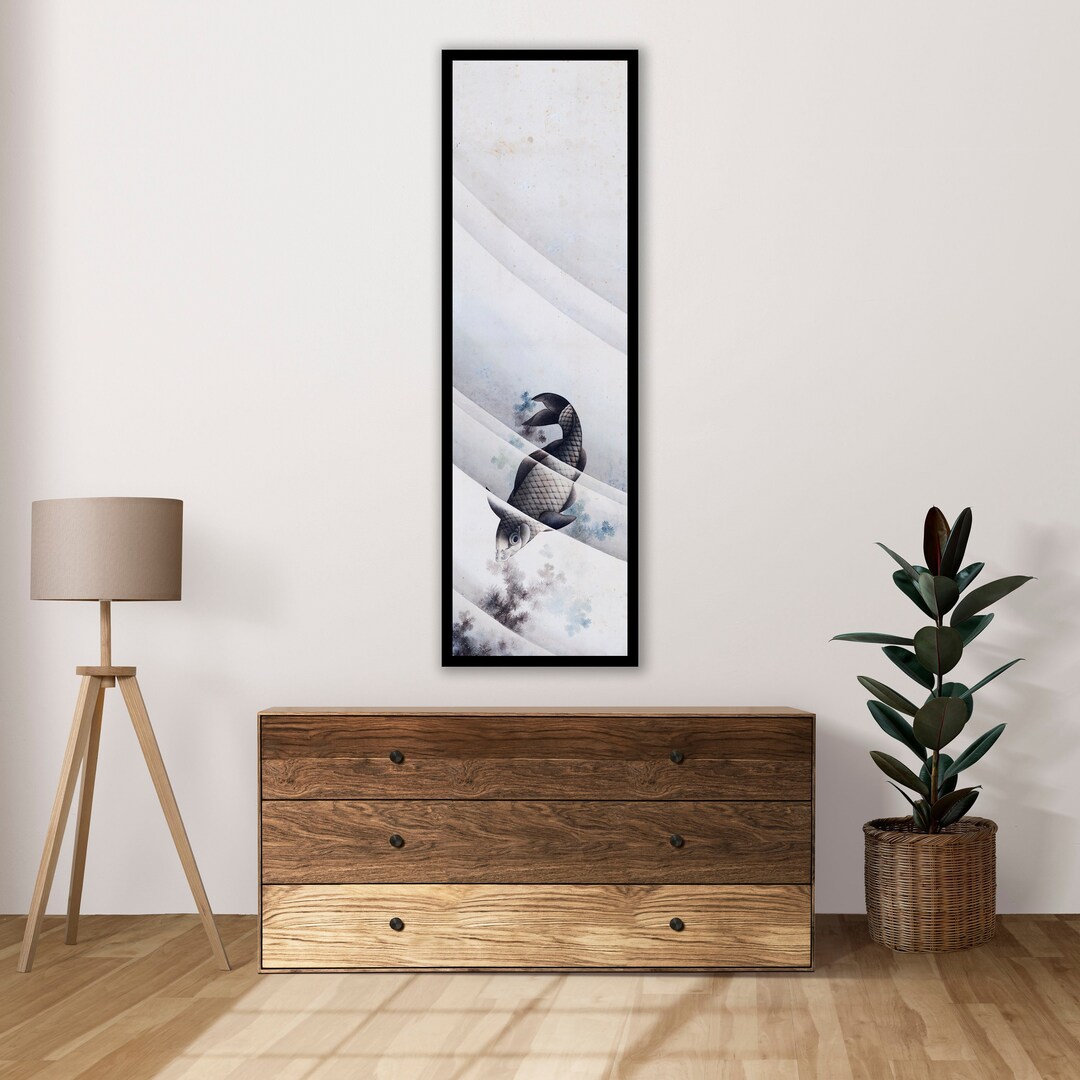 Unframed, Katsushika Hokusai Print, Fish Sea Landscape Print, Long ...