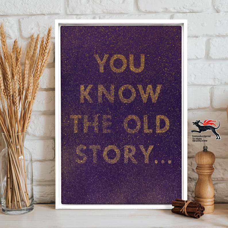 Enigmatic Typography Canvas, Cosmic Quote Art, Stippled Text Fine Art ...