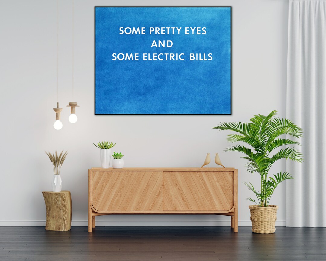 Pretty Eyes Electric Bills Print: Modern Art Poster - Etsy