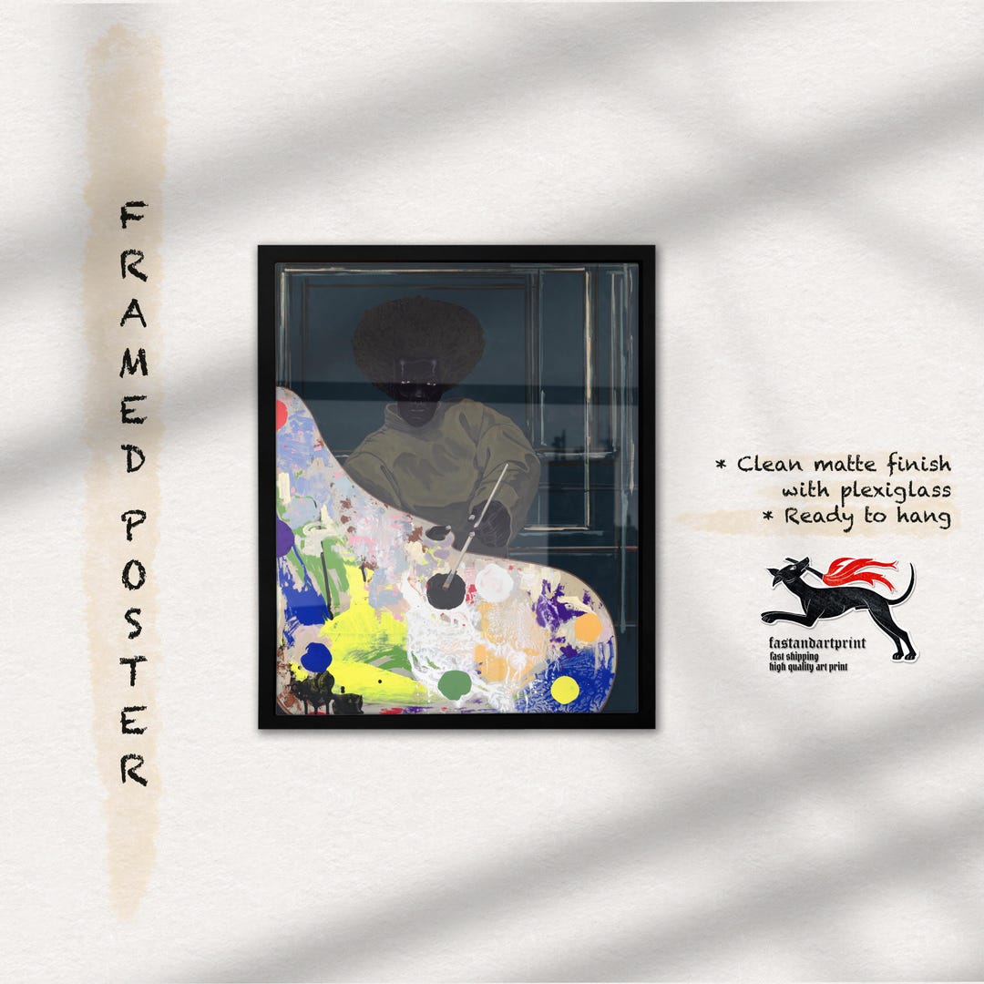 Framed Kerry James Marshall: Contemporary Portrait of the Artist ...