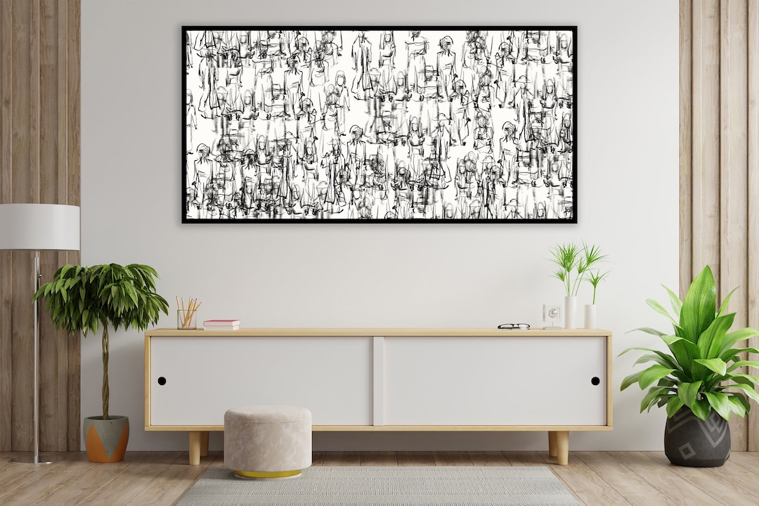 Figure Art Print, Figure Line Art, Large Modern Minimalist Wall Art ...