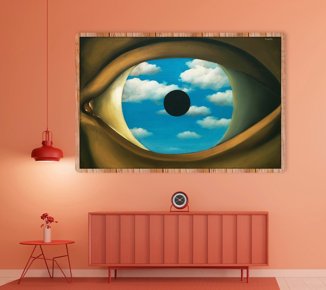 Impressão artística 'O Espelho Falso' de René Magritte: Arte de parede ...
