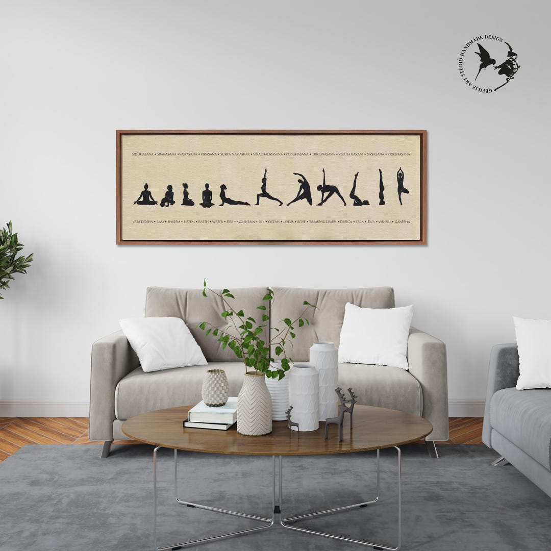 Framed, Ready to Hang, Yoga Poses Art Set, Spiritual Wall Art for Women ...