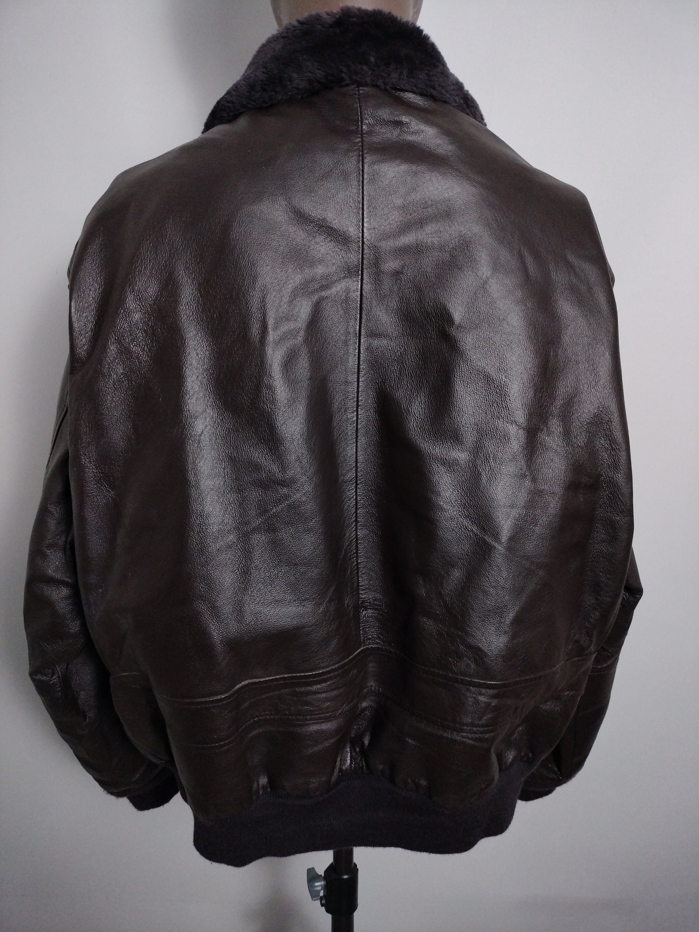 Genuine Brown Leather Type G-1 Bomber Flight Jacket Mens XXL 2XL - Etsy