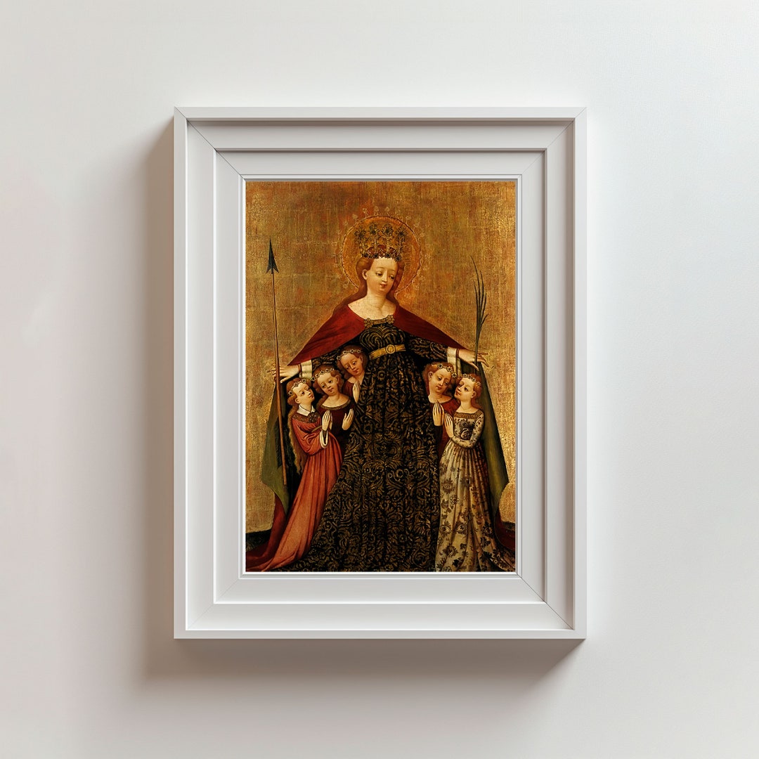 Stefan Lochner saint Ursula Religious Art Gothic Style Germany 15th ...