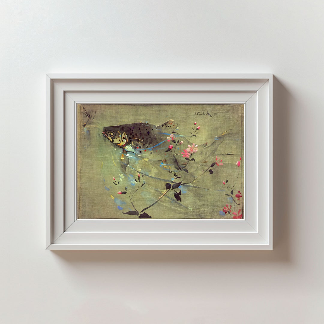 Joseph Crowhall a Trout Rising England 1888. Animalism Post ...