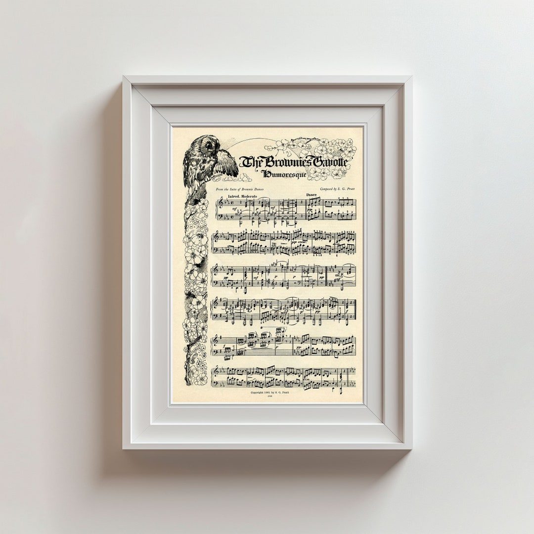 Old Music Notes for the Piano S.G. Pratt Humoresque the Brownies ...