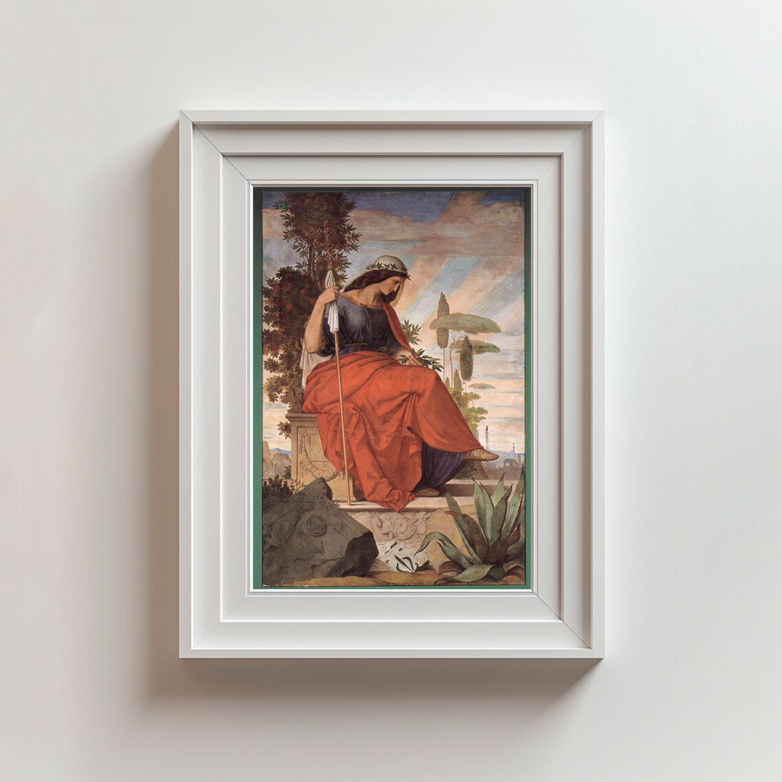 Philipp Veit allegorical Figure of Italy Fresco Germany 1834-1836 ...