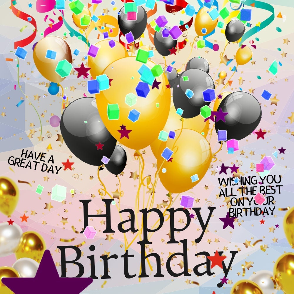 Animated Birthday Card: Festive Digital Greetings (MP4 Download) - Etsy