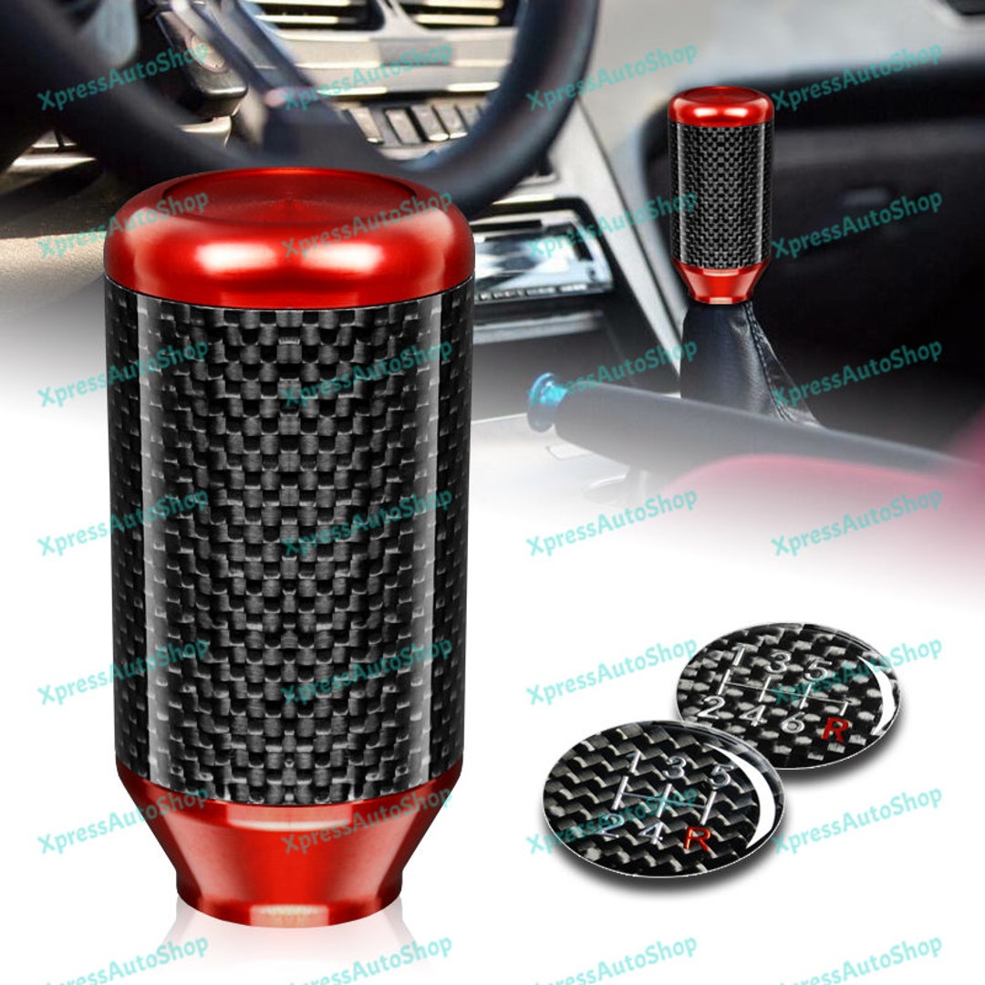Universal Red 5/6-speed Manual Aluminum/carbon MT Transmission Shifter ...