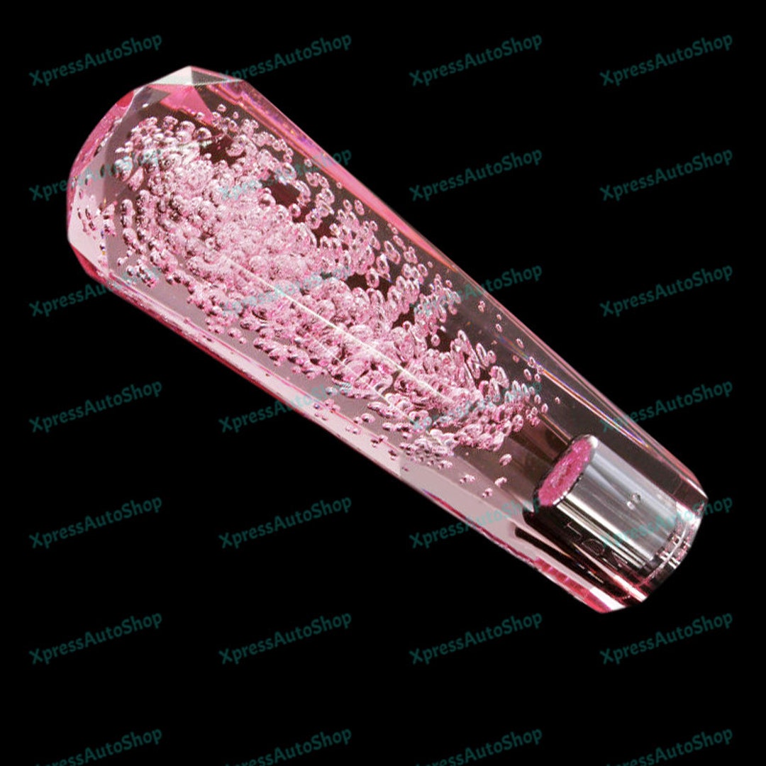Pink JDM 150mm Manual MT Diamond Crystal Bubble Drift Shift Knob ...