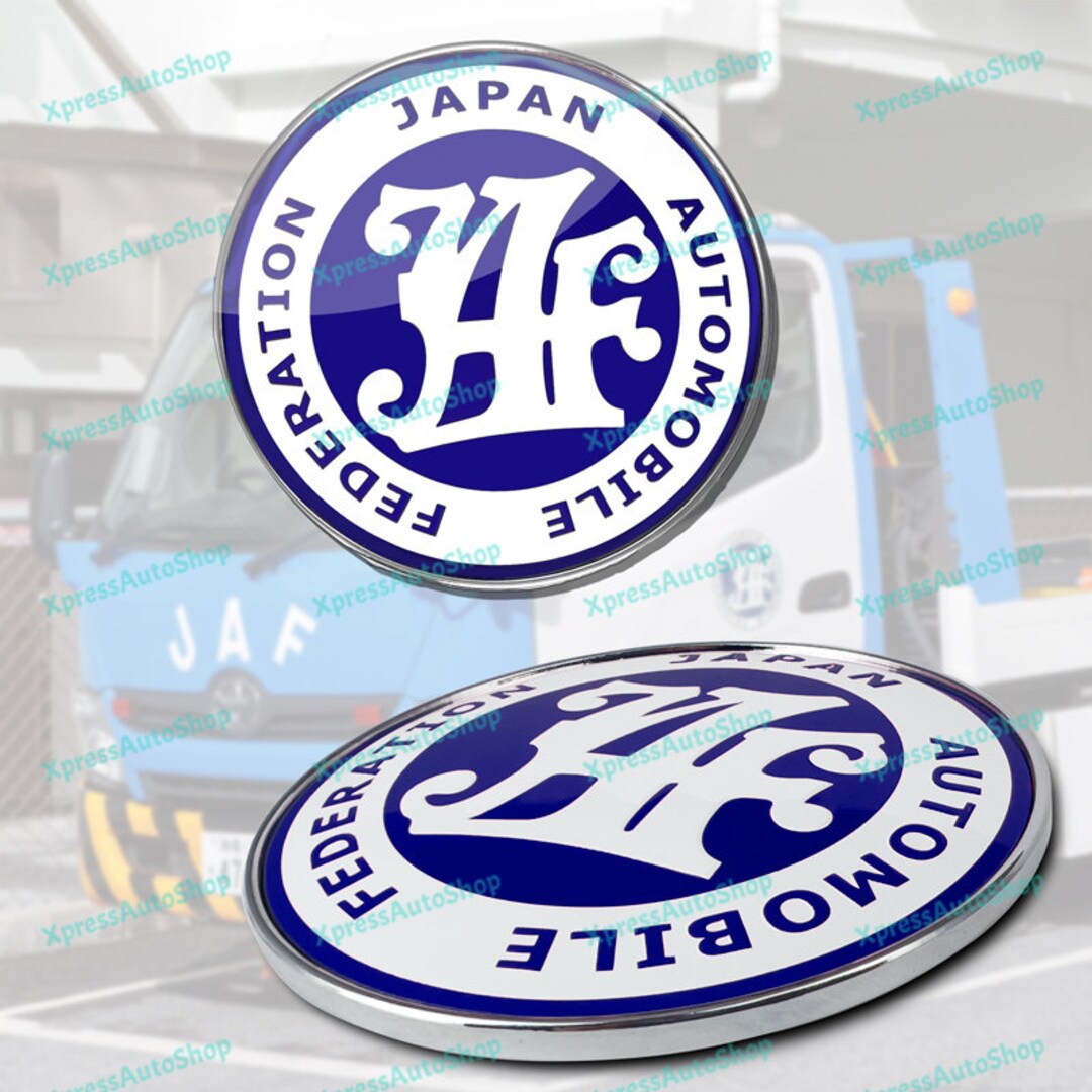 Japan Automobile Federation JDM JAF Blue Emblem Badge for Toyota Front ...