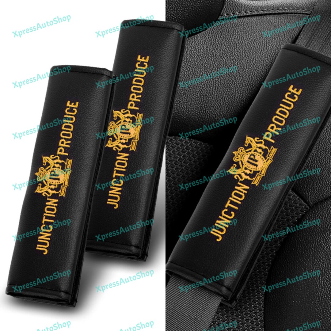 JP JUNCTION PRODUCE Vip Purple Embroidery Car Seat Belt Covers Shoulder ...
