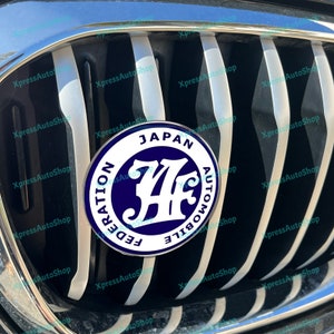 Japan Automobile Federation JDM JAF Blue Emblem Badge for Toyota Front ...