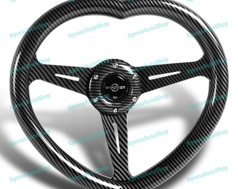 Japanese Heart Shaped Racing Steering Wheel Universal Car ABS Steer ...