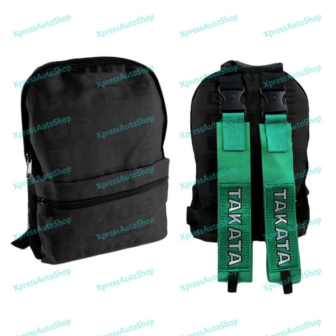 New Jdm Bride Racing Black Backpack With Racing Harness Shoulder Straps ...