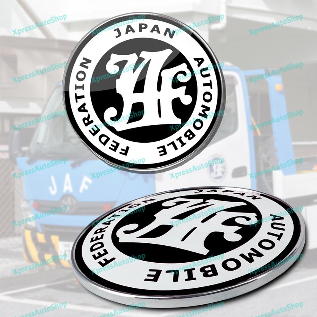 Japan Automobile Federation JDM JAF Black Emblem Badge for Toyota Front ...