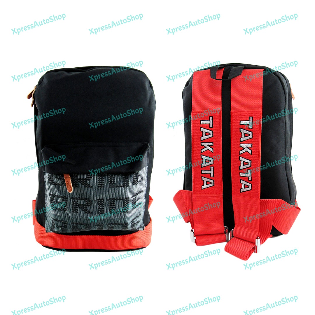 Red Racing Harness Adjustable Shoulder Straps Jdm Bride Racing Backpack ...