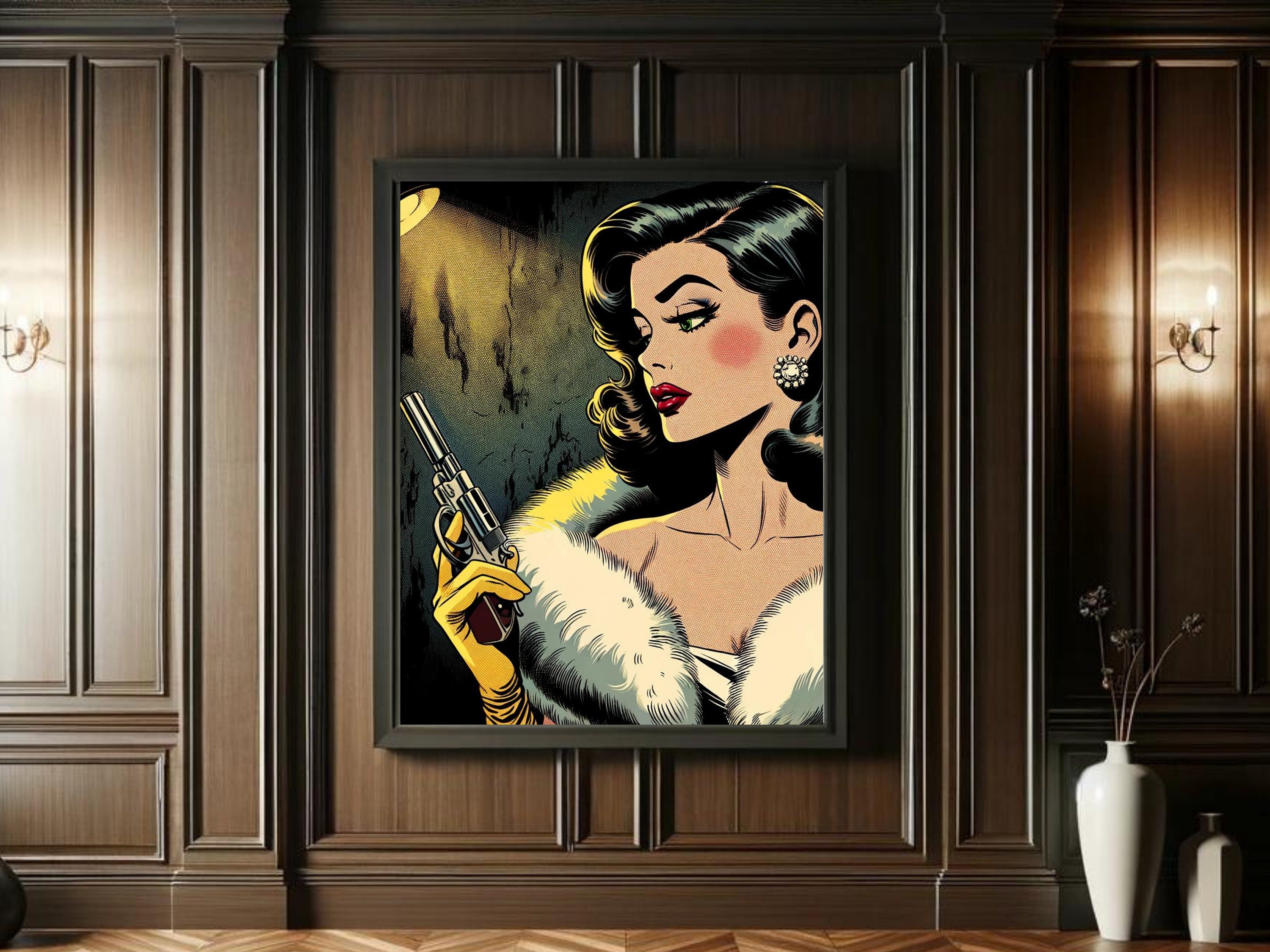 Retro Comic Vintage Illustration Wall Art Retro Poster Comic Art ...