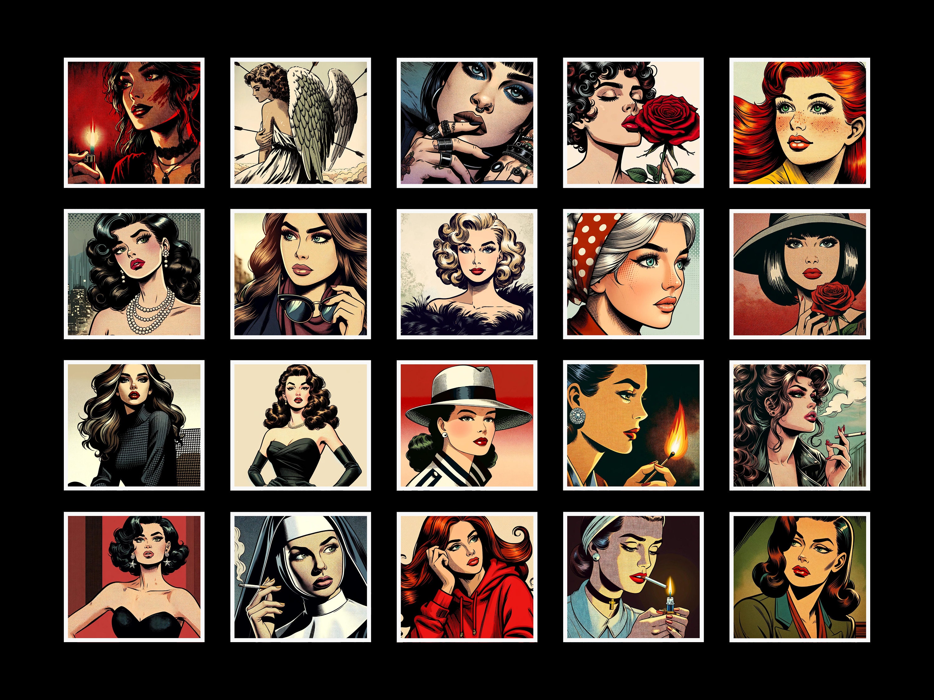 Retro Comic Vintage Illustration Wall Art Retro Poster Comic Art ...