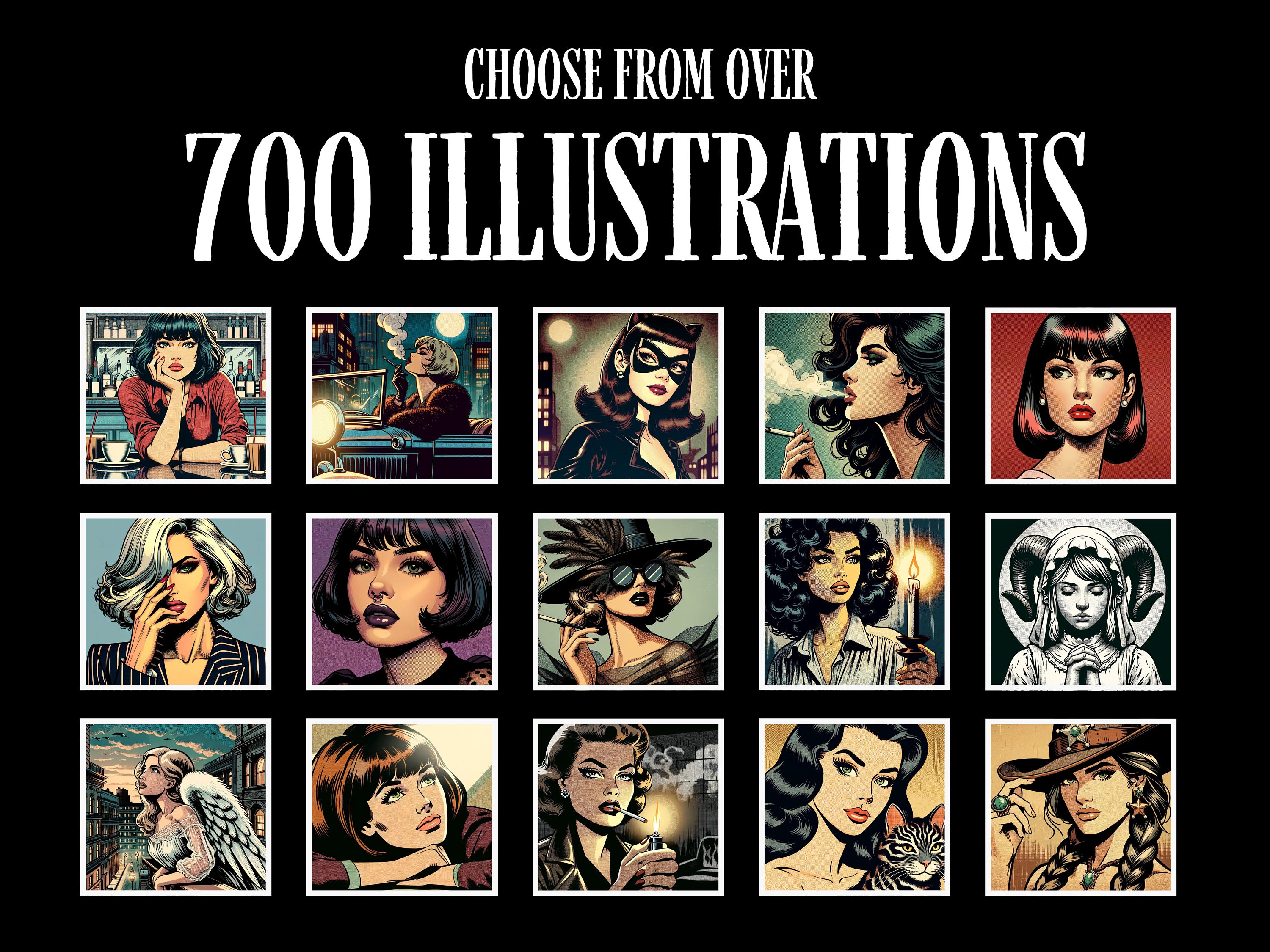 Retro Comic Vintage Illustration Wall Art Retro Poster Comic Art ...