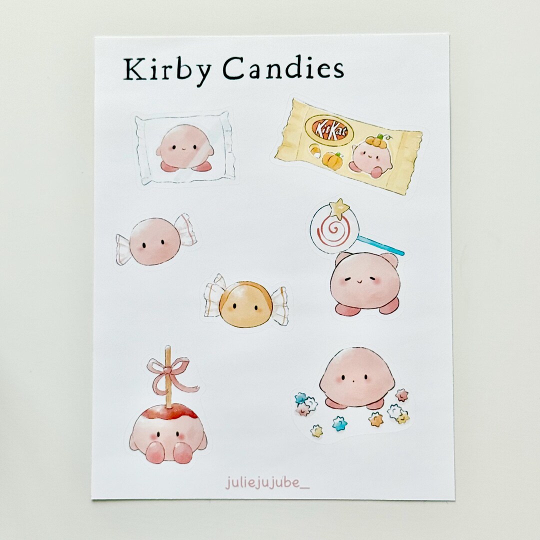 Pink Blob Candy Sticker Sheet | Cute Halloween Stickers | Holiday ...