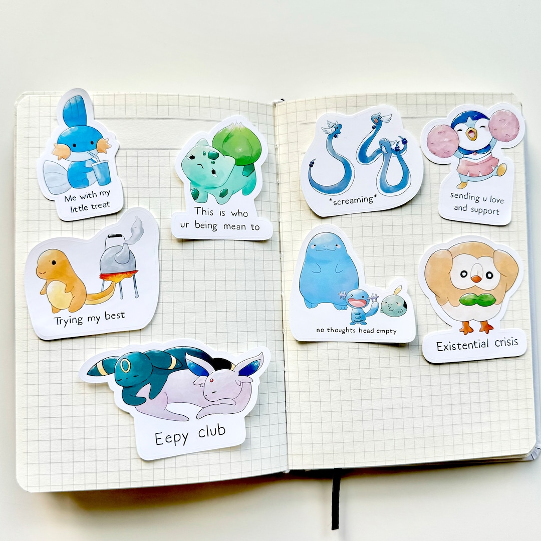 Cute Character Stickers | Kawaii Sticker Laptop, Notebook, Planner ...
