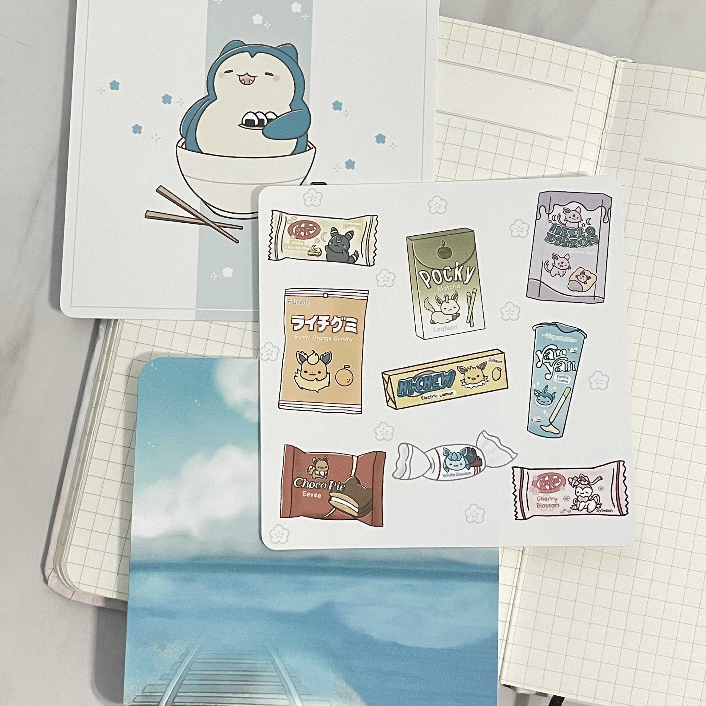 Kawaii Art Prints Cute Art Prints 4 X4 Art Print Pastel - Etsy