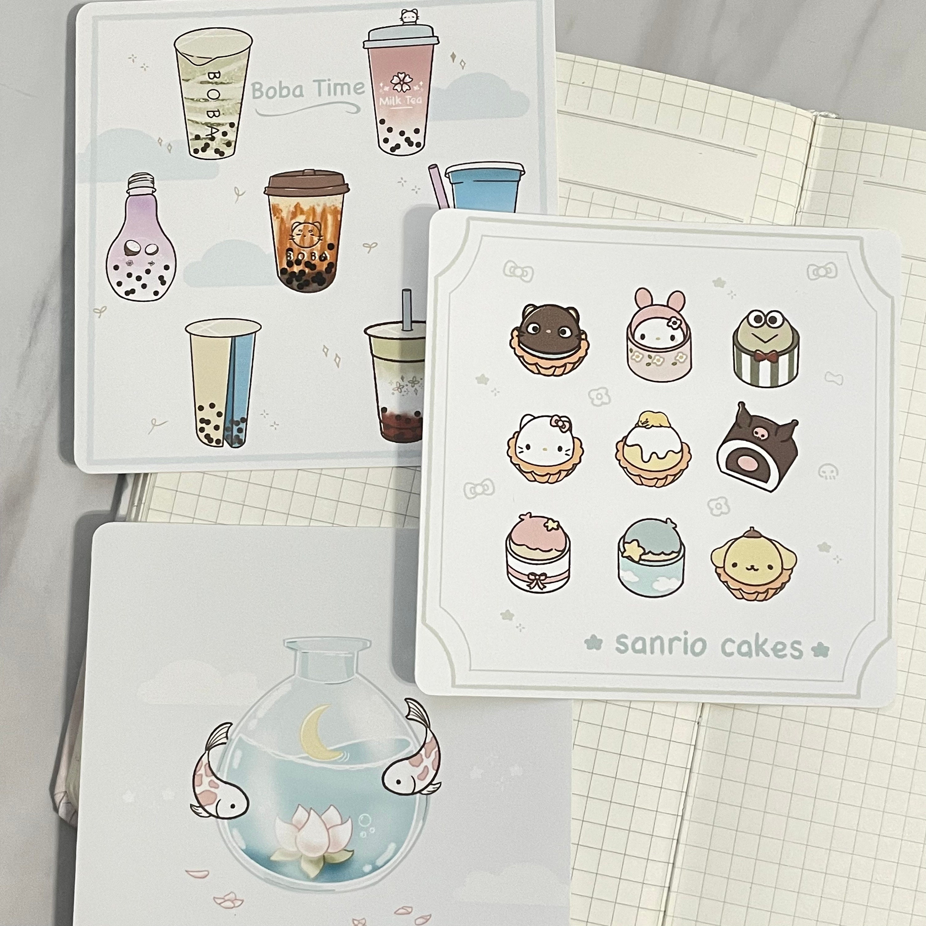 Kawaii Art Prints Cute Art Prints 4 X4 Art Print Pastel - Etsy