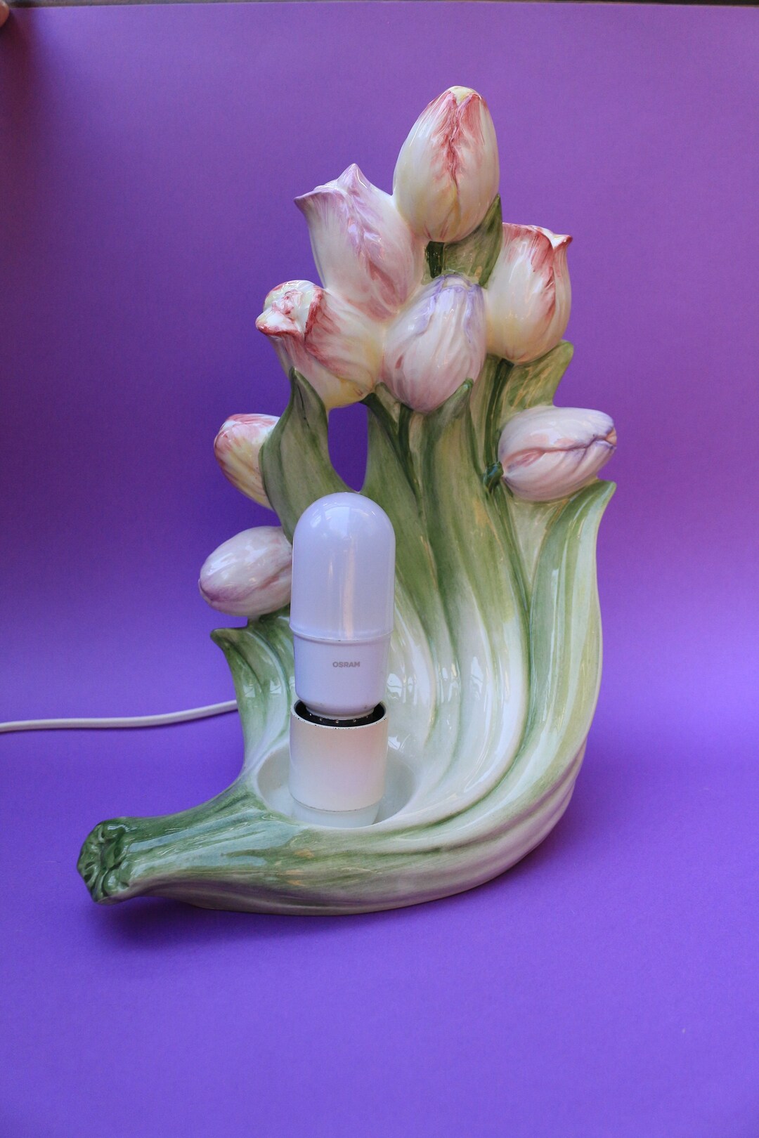 Ceramic Tulip Lamp - Etsy