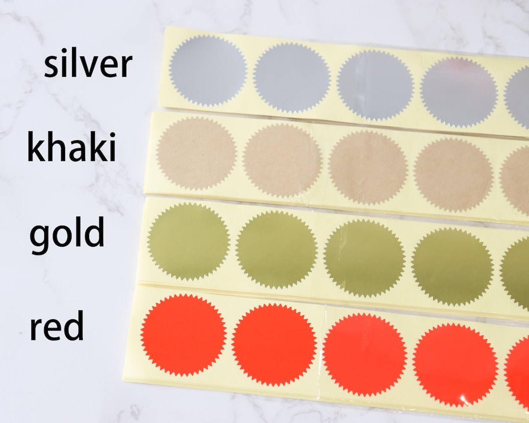 Embosser Foil Stickers Self Adhesive Glossy Silver/gold Seal Labels for ...