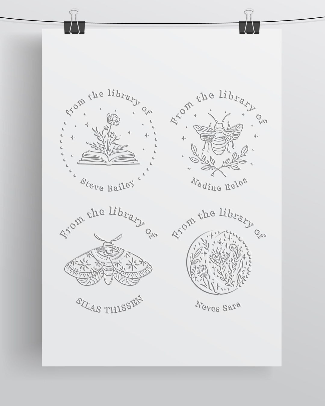 Book Embosser Personalized Library Embosser , Custom Book Embosser From ...