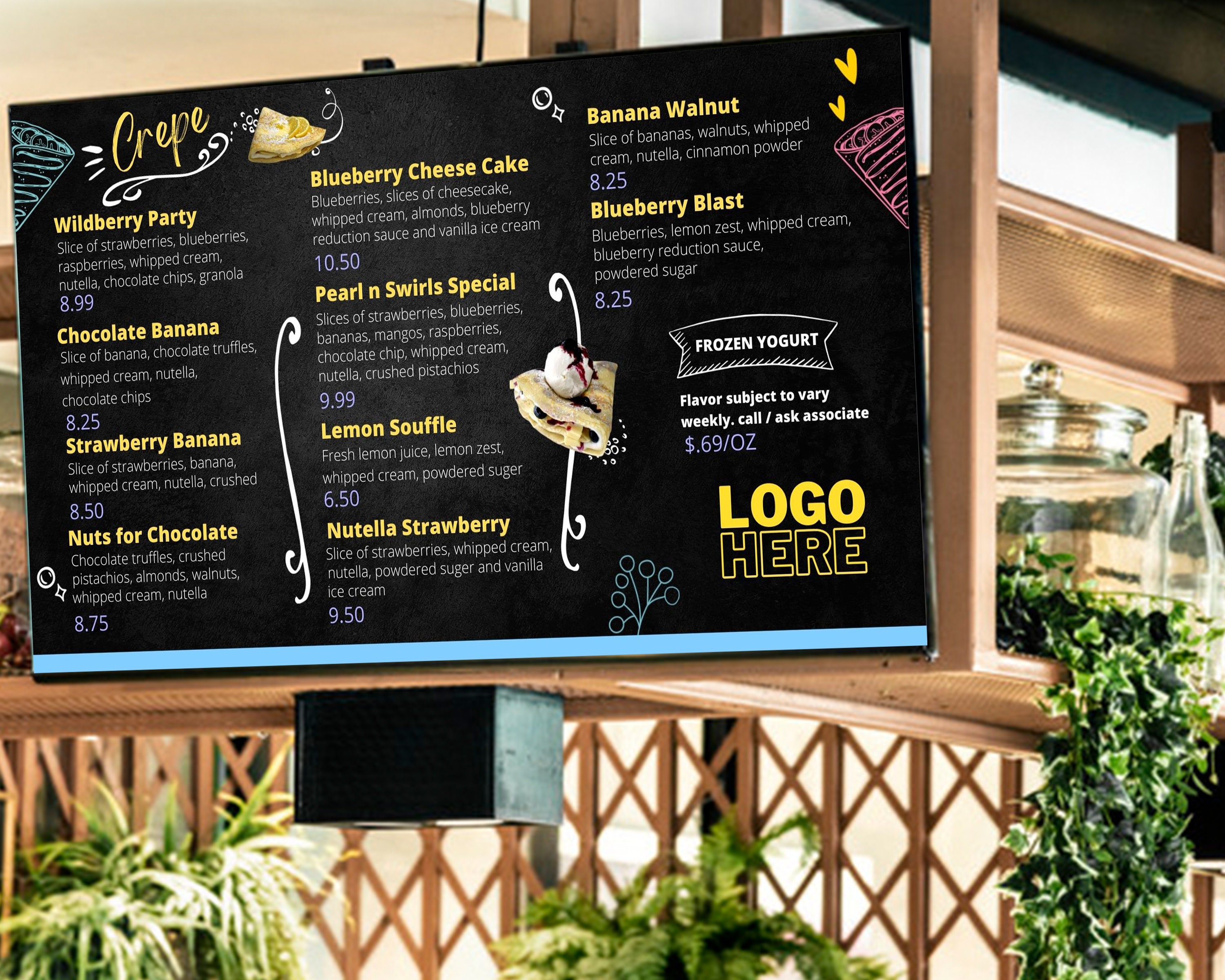 Cafe Menu Board Design
